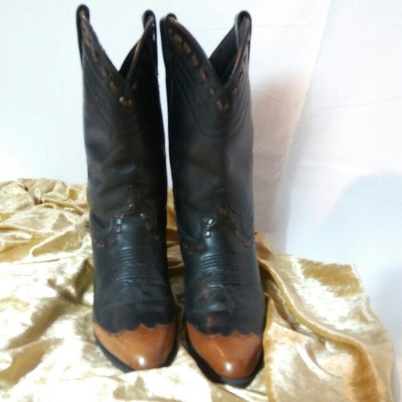 dingo | Shoes | Womens Black Brown Leather Dingo Boots | Poshmark